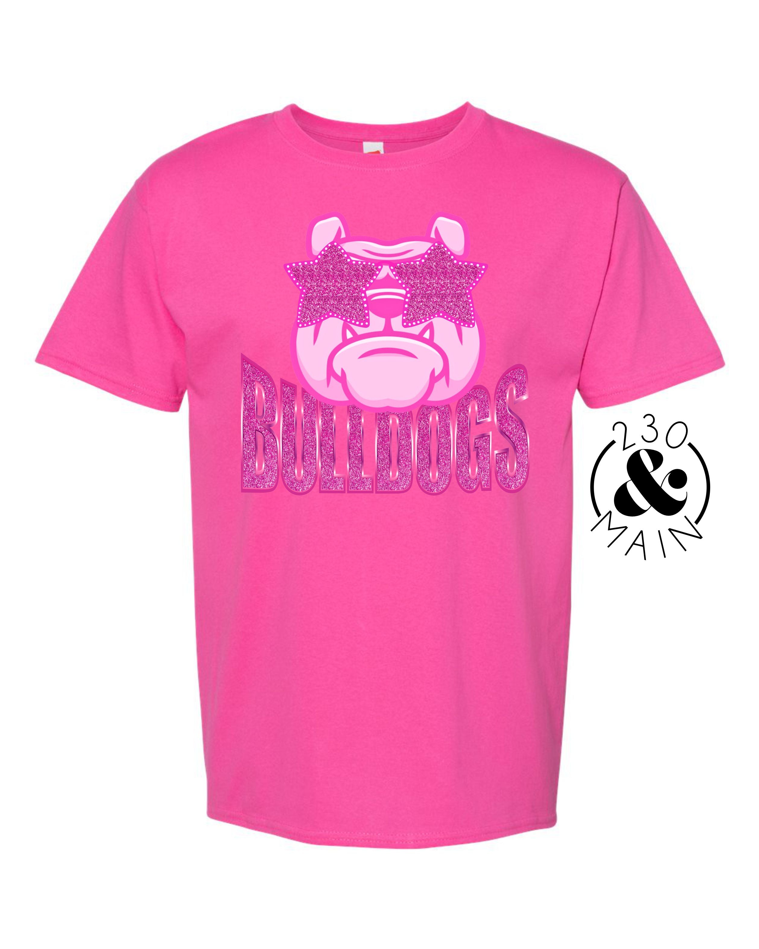 PEM Bulldogs Pink Glasses T-Shirt – 230 and Main